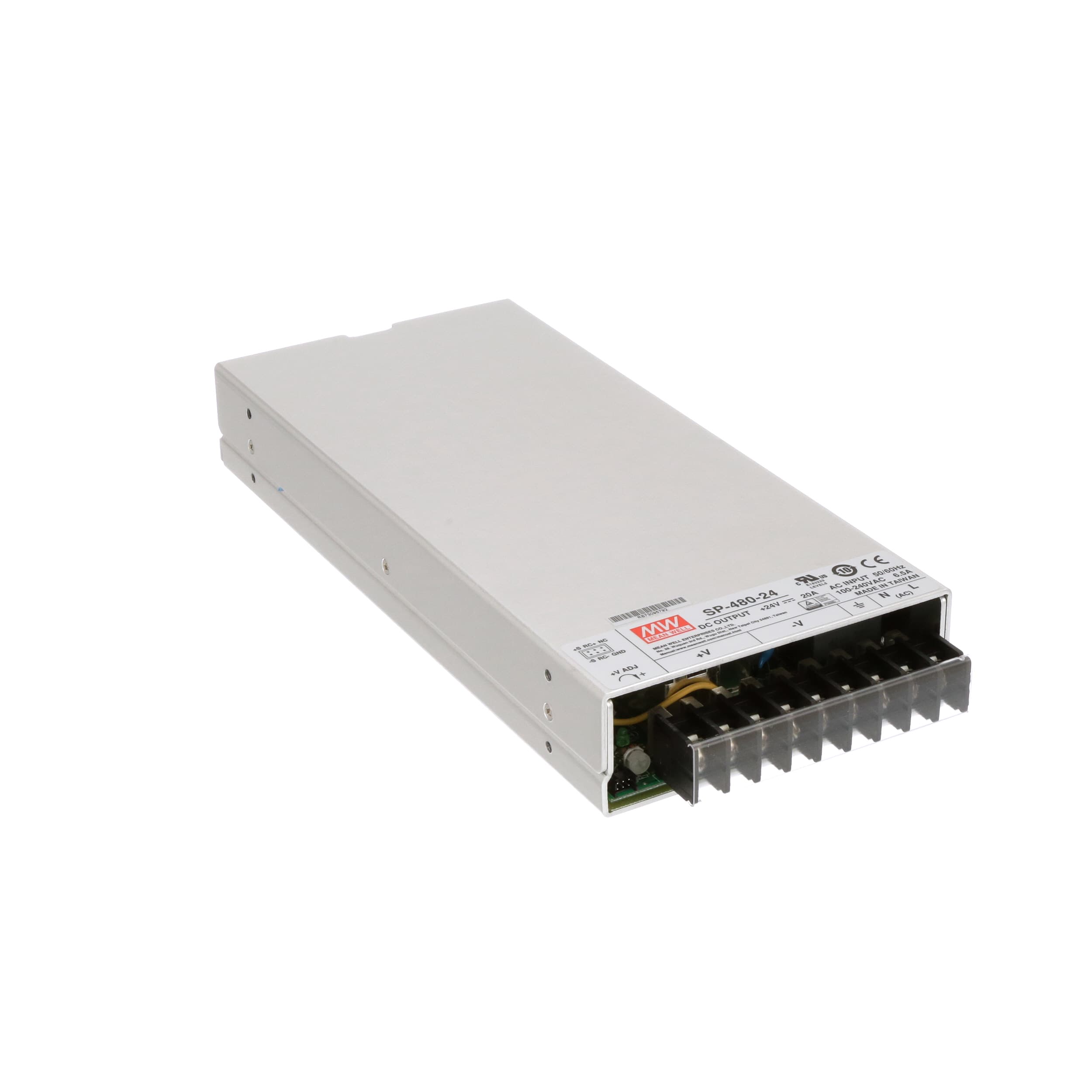 MEAN WELL - SP-480-24 - Power Supply,AC-DC,24V,20A,165-264V In,Enclosed ...