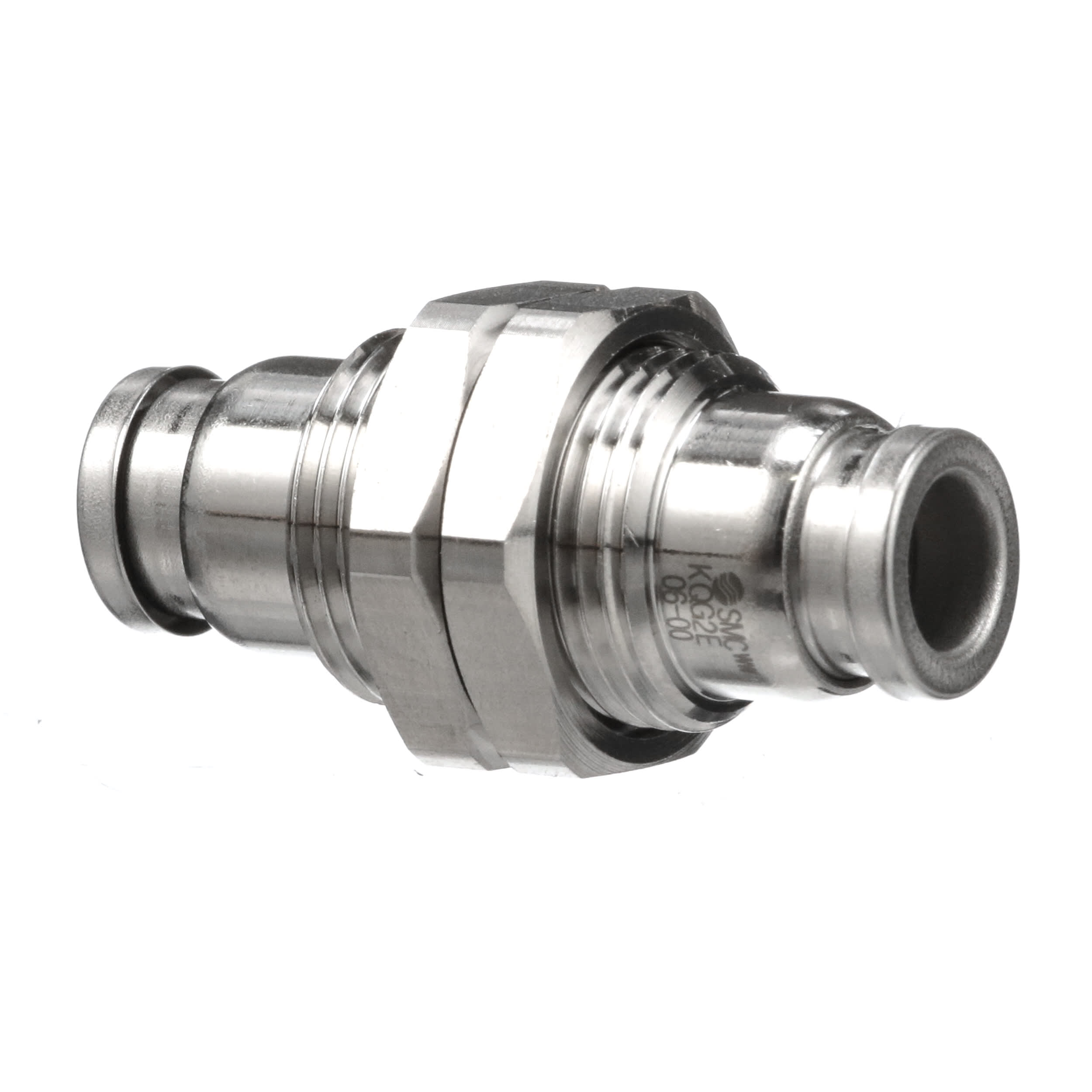 SMC Corporation - KQG2E06-00 - Tubing Fitting,Stainless Steel,Bulkhead ...