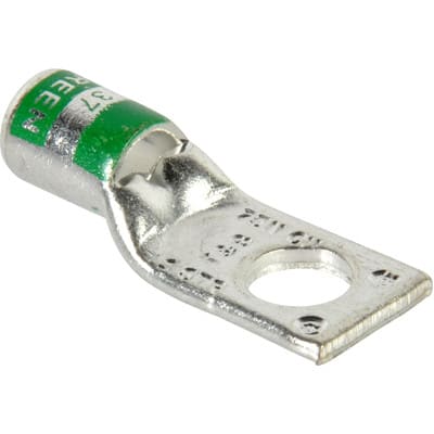 Color-Keyed by ABB - 54148 - Copper One-Hole Lug 1AWG 3/8" Bolt Size ...