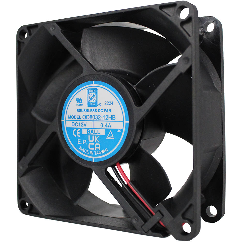Orion Fans - OD8032-24HB - DC Fan, Square, 24V,0.38A,80x80x32mm,50CFM ...