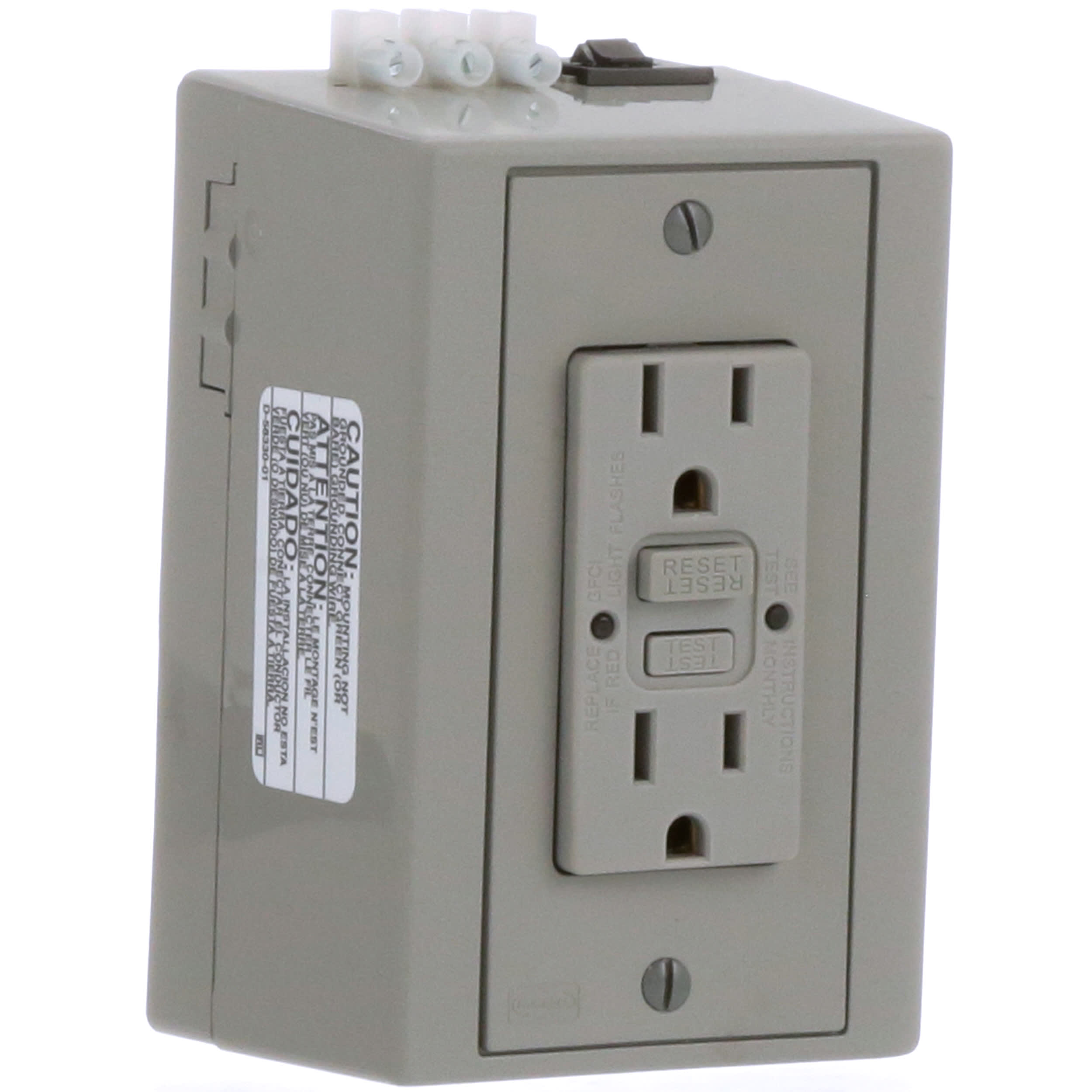 Hubbell Wiring Device-Kellems - DRUBGFI15CB5 - DIN-R UTL BOX, 15A 125V ...