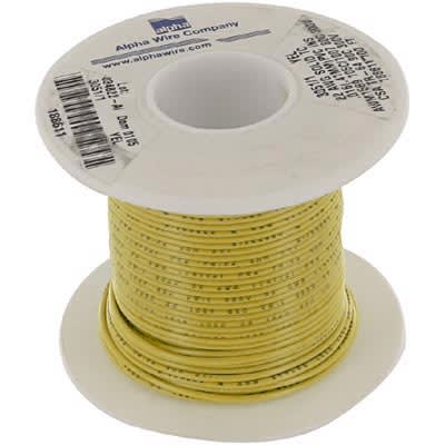 Alpha Wire - 3051/1 YL005 - Hook-Up Wire, 22 AWG, Solid, 0.016 in., 0. ...