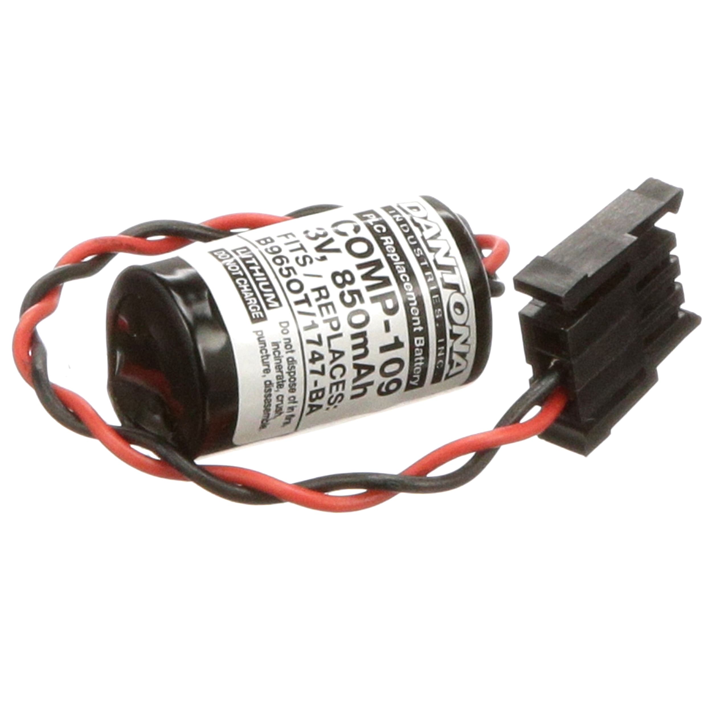 Dantona Industries, Inc. - B9650T - Battery, 850 mAh, 3 V, Lithium, 14. ...