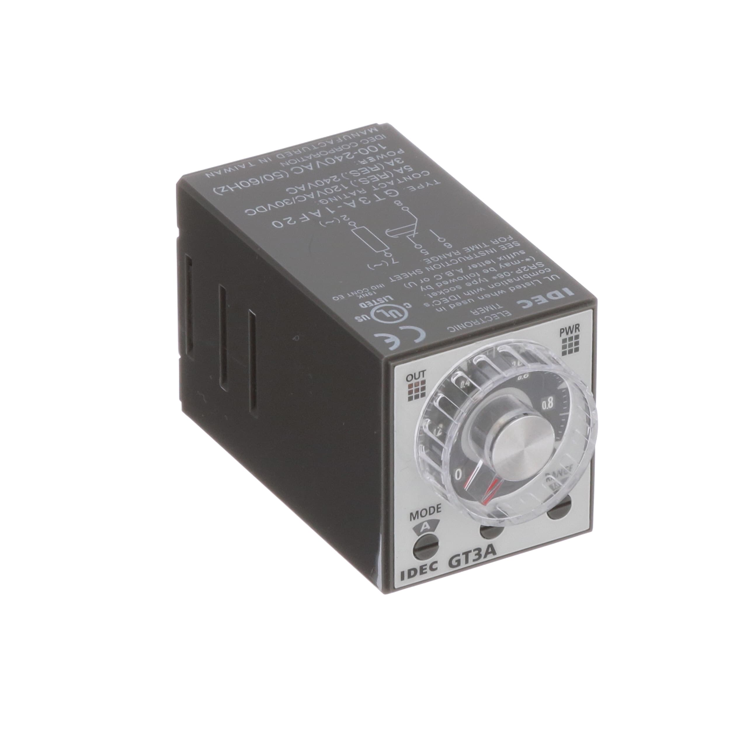 IDEC Corporation - GT3A-1AF20 - Timer Relay,Delayed SPDT,120-240VAC Rtd ...