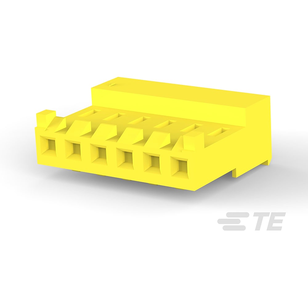 TE Connectivity - 3-643818-6 - Headers, CLOSED WITH TABS 6P L.R. yellow ...