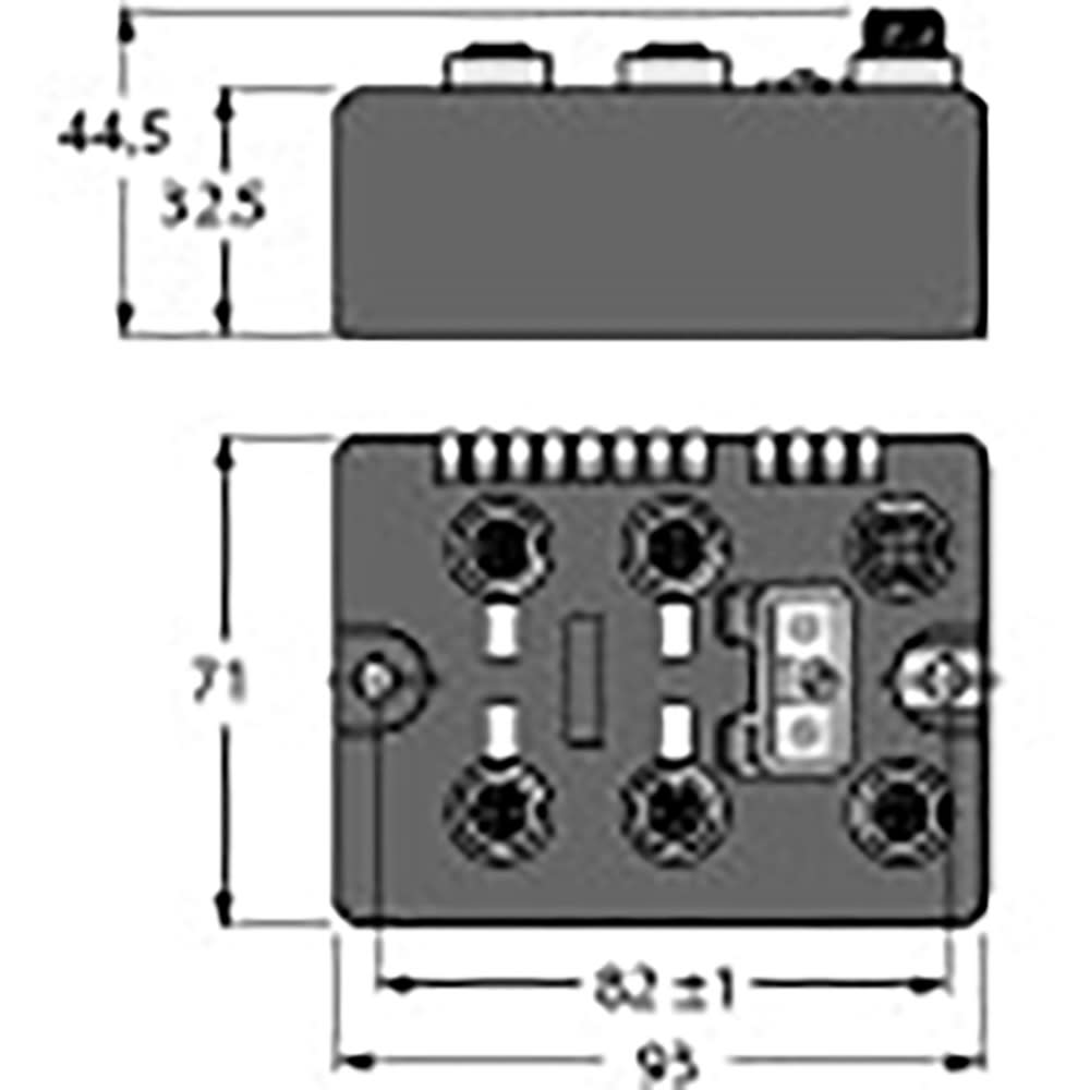 TURCK - BLCDN-4M12S-4AI4AO-VI - Distribution Box, M12, DeviceNet, 4 ...