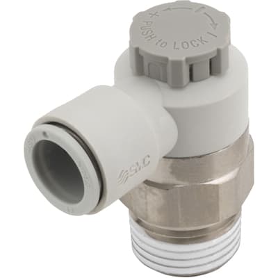 SMC Corporation - AS4201F-04-12SA - El regulador de la velocidad, codo, metro-hacia fuera, 12m m ...