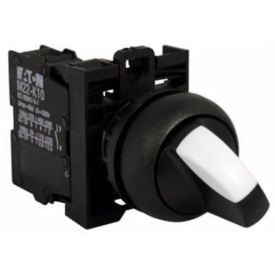 Eaton - Cutler Hammer - M22S-WKV-K10 - Non-Illuminated Switch, BLACK Bezel, 2-Pos, 1NO ...