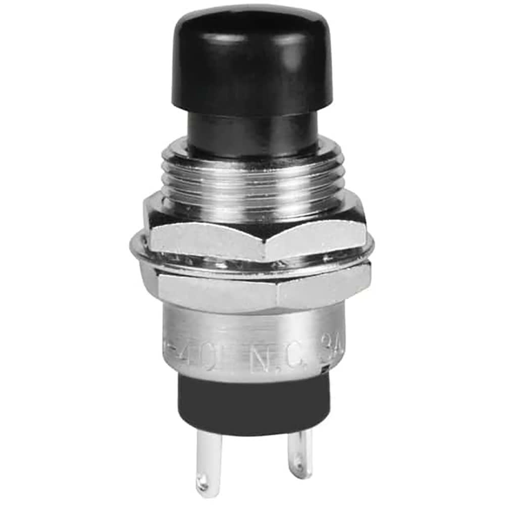 NKK Switches - SB4011NCH-2A - Switch,Pushbutton,SPST-NC,ON-(OFF),Black ...