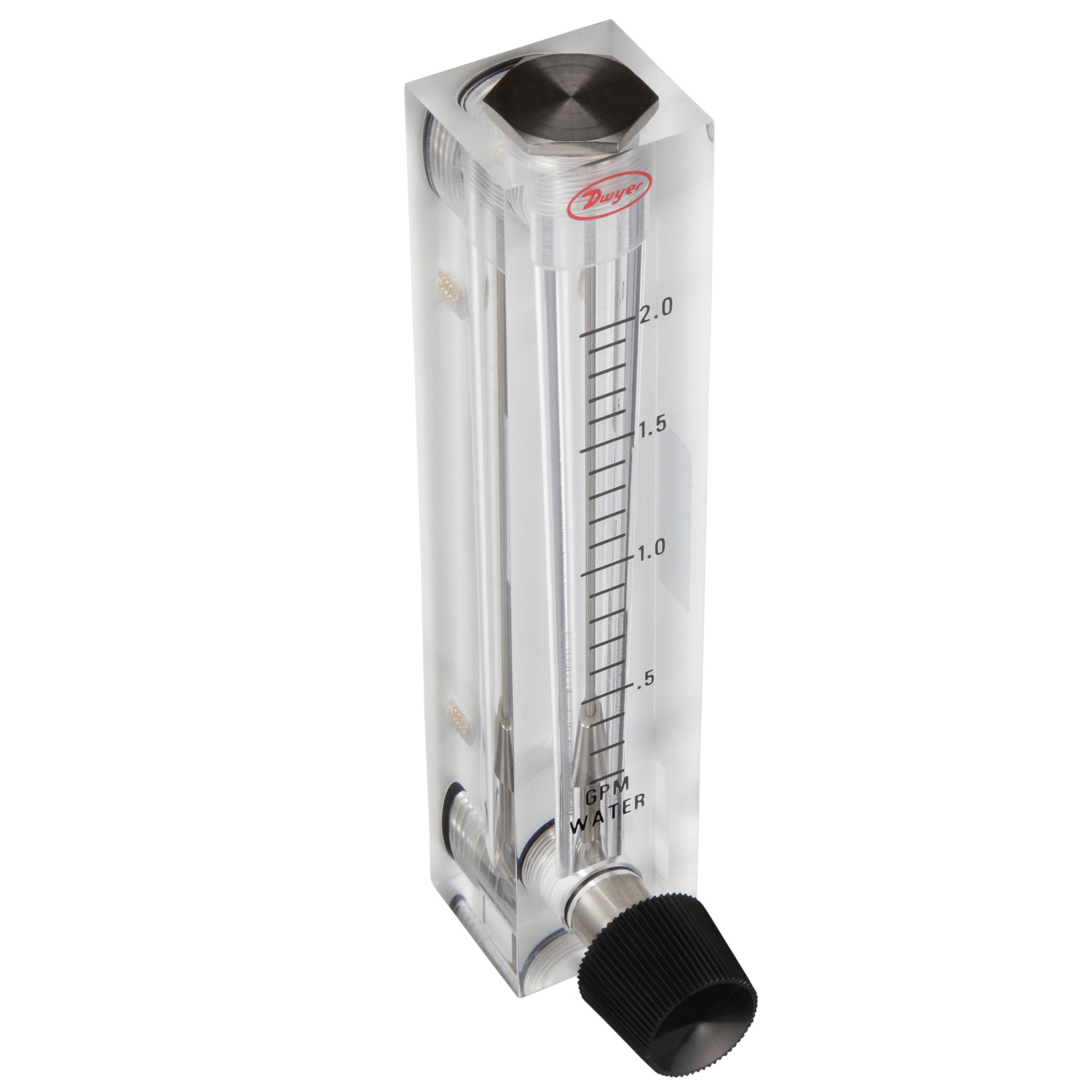 Dwyer Instruments - VFB-85-SSV - Flowmeter, 0.2-2 GPM Water, 4" Scale ...