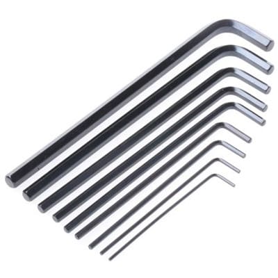 RS PRO - 663358 - L Shape Hex Keys & Set 9 Piece Chrome Vanadium Steel ...