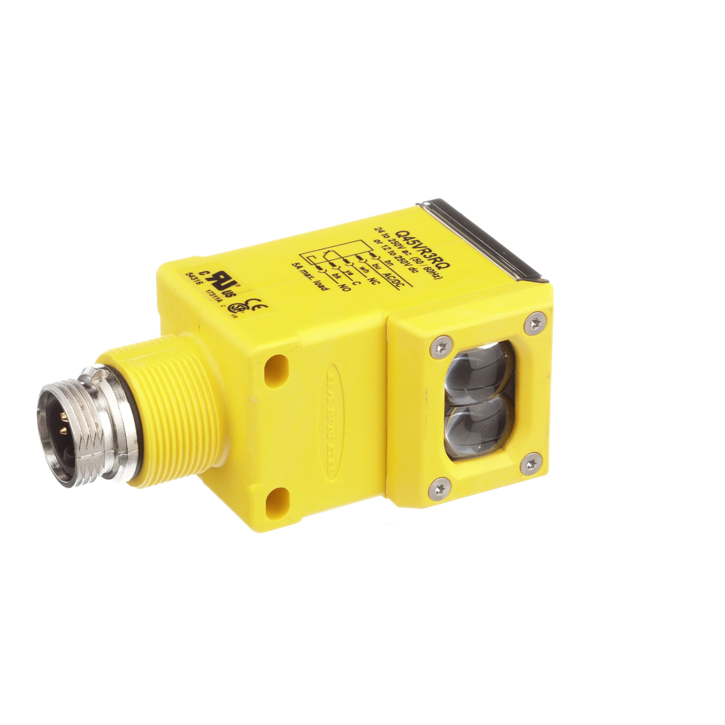 Banner Engineering - Q45VR3RQ - Photoelectric Sensor, Receiver, 60m, 12 ...