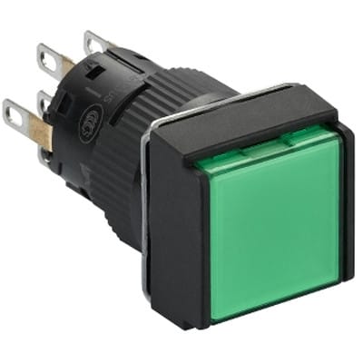 Schneider Electric - XB6ECF3J2P - IPB Latching, Square, green, 12V, 2 ...