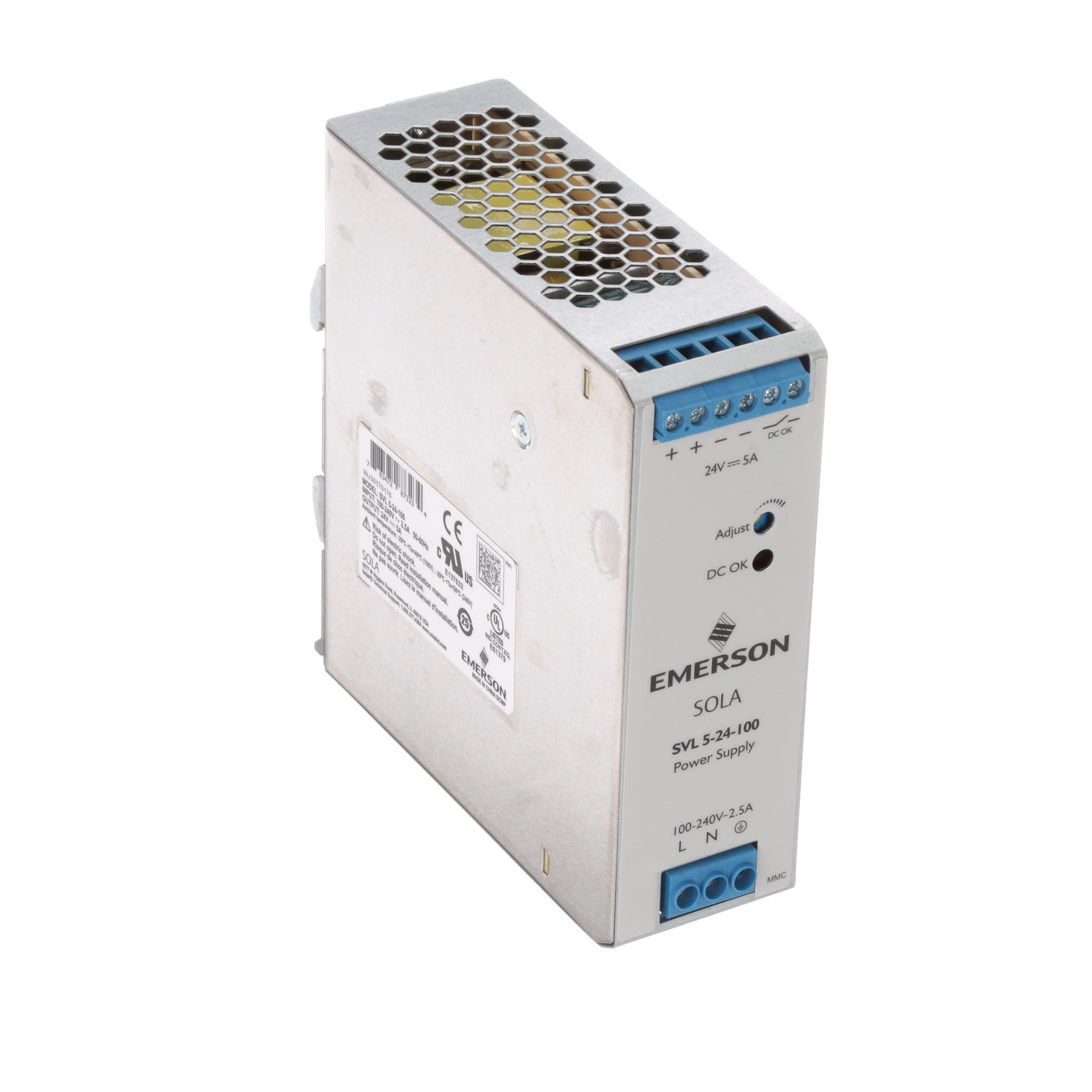 SolaHD - SVL 5-24-100 - AC-DC Power Supply, DIN Rail, Single Output ...