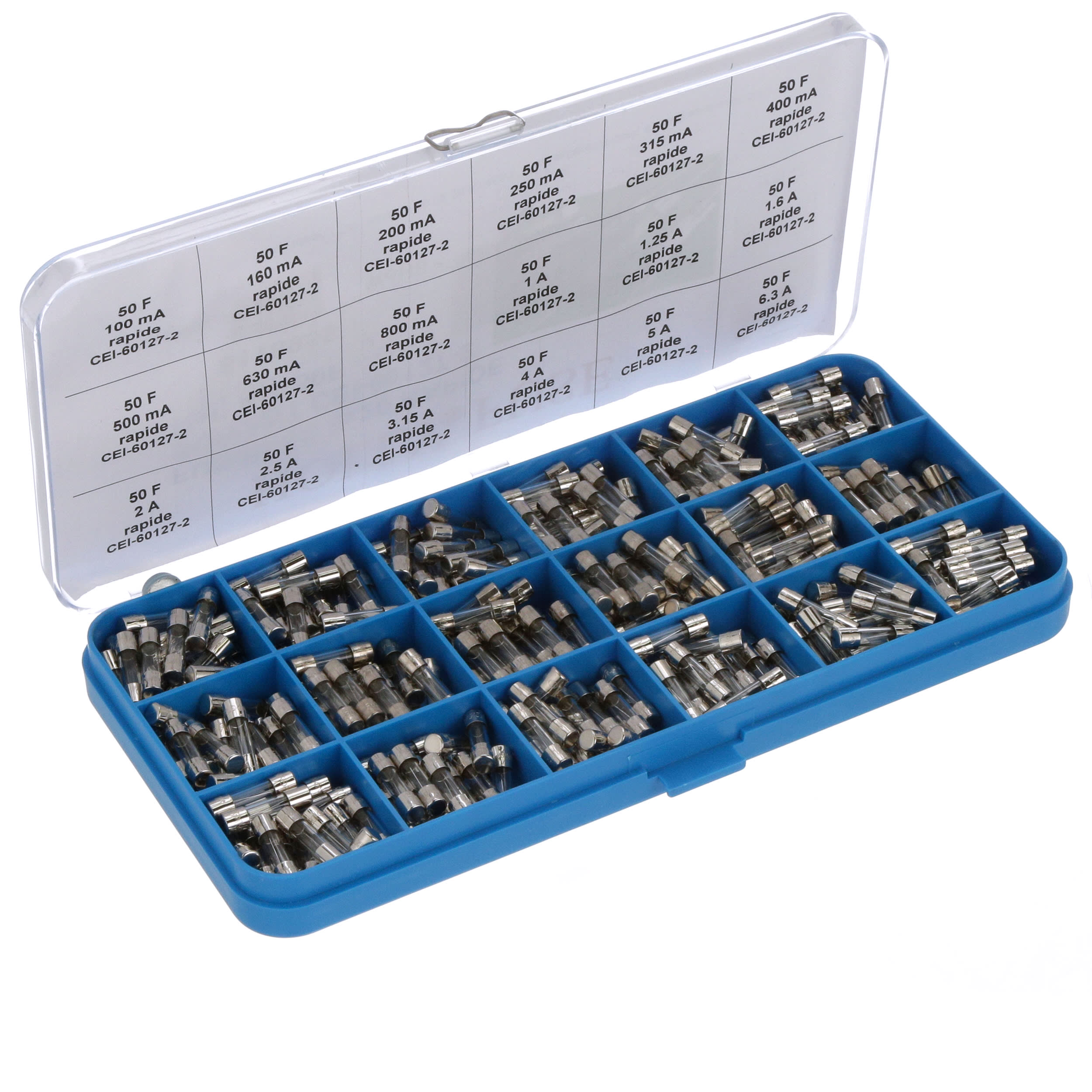 RS PRO - 6118955 - Fuse Kit, LBC Low Breaking Capacity, 18 Types ...