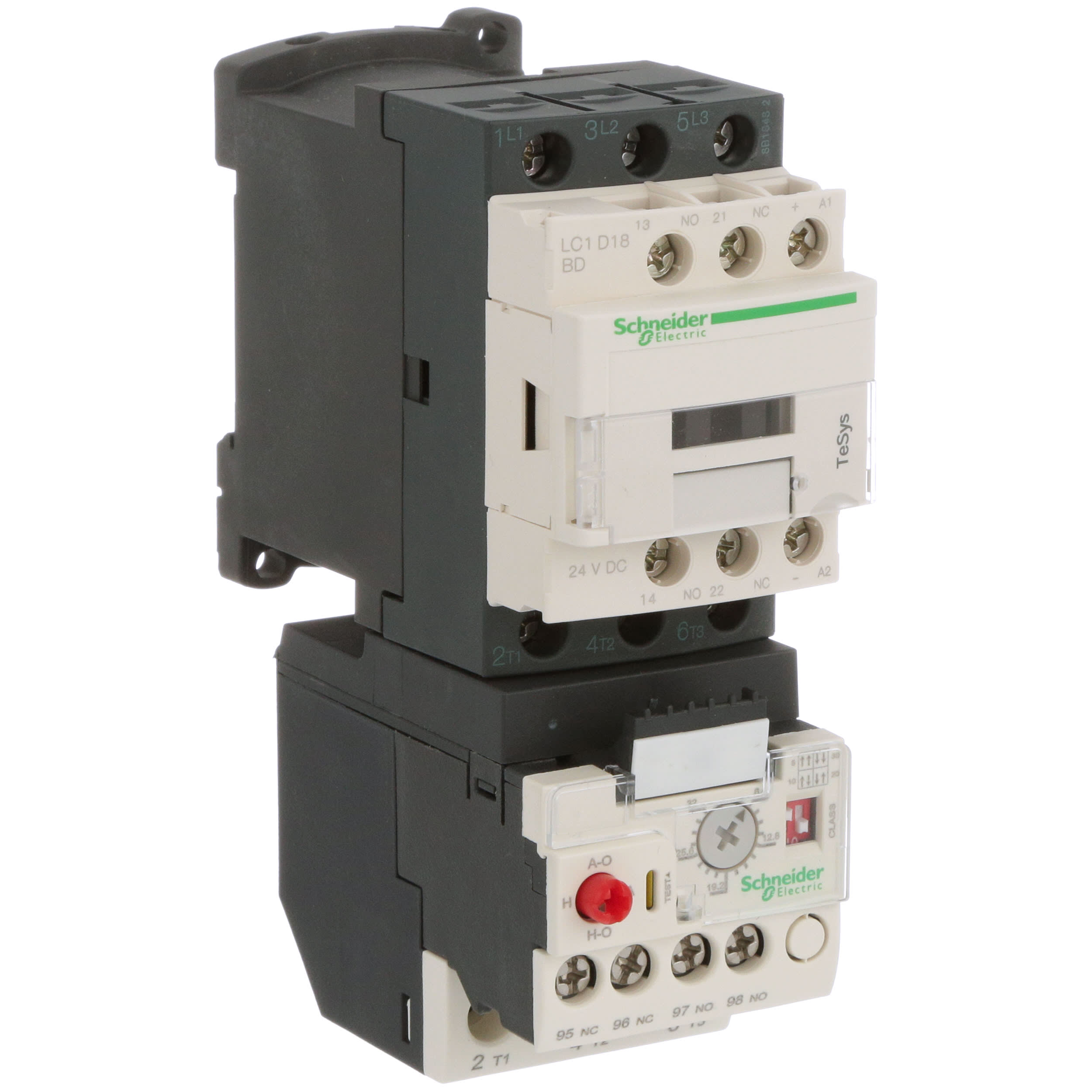 Schneider Electric - LR9D32KITD18BD - Motor Starter Kit, LC1D18BD ...