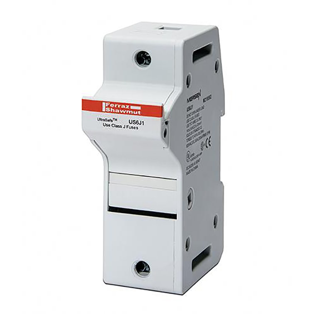 Mersen US6J1 Fuseholder Class J UltraSafe 1 Pole 600VAC DC SCCR Mersen US6J1 Fuseholder Class J UltraSafe 1 Pole 600VAC DC SCCR