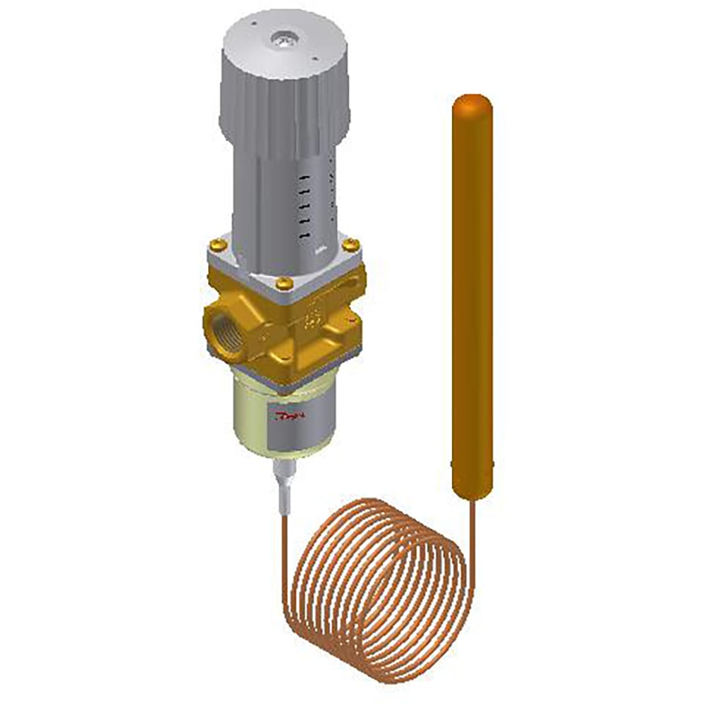 Danfoss - 003N6162 - Thermostatic Valve, 1/2-14 NPT, 2.2gpm, 6.6' Cap ...