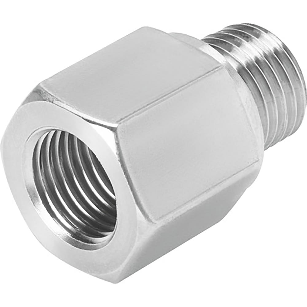 Festo - AD-G1/4-1/4NPT-I - Thread Adapter, 1/4 ISO G male to 1/4 NPT female, zinc pl steel - RS