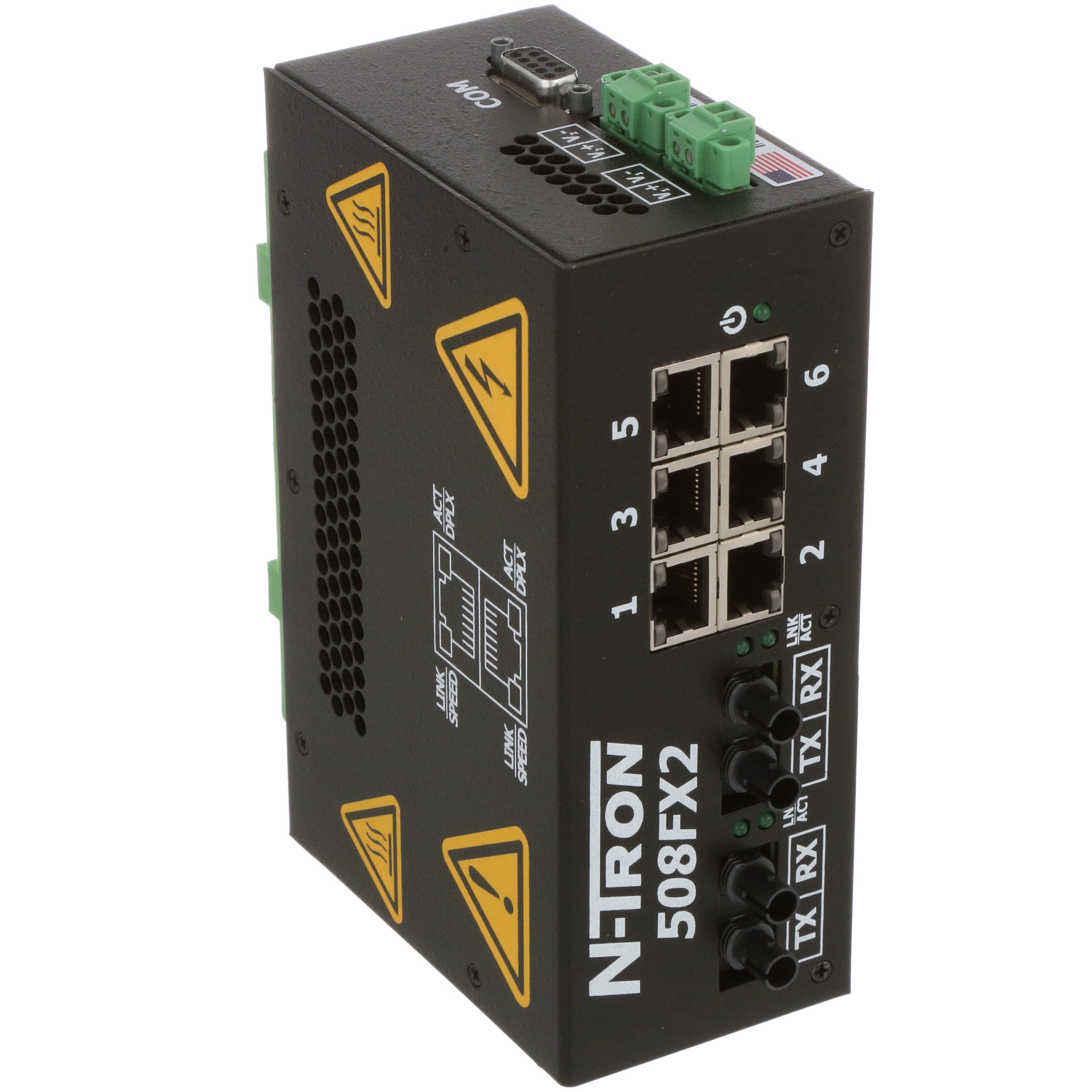 Red Lion Controls - 508FX2-ST - Ethernet Switch 8 port (6 10/100BaseTX ...