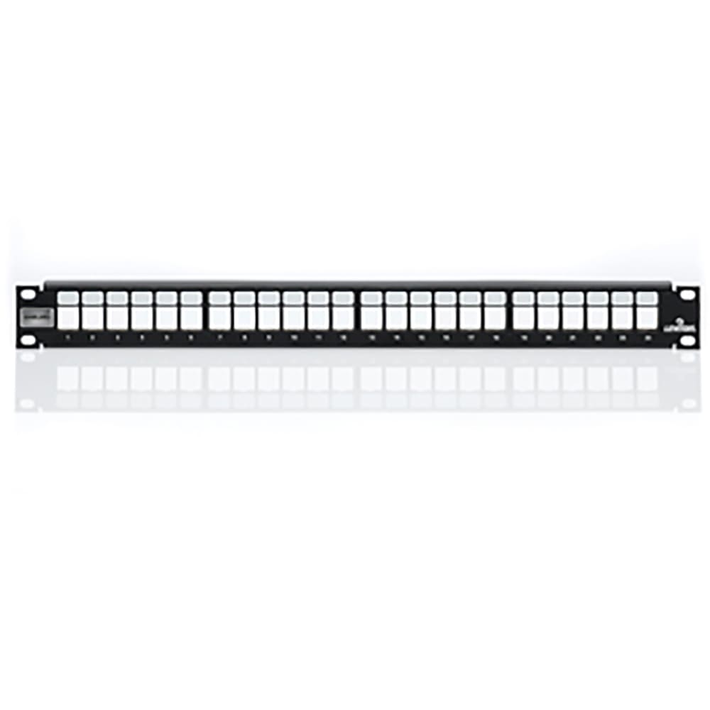Leviton - 4S255-S24 - Shielded QuickPort Patch Panel 24port, 1RU Cable ...