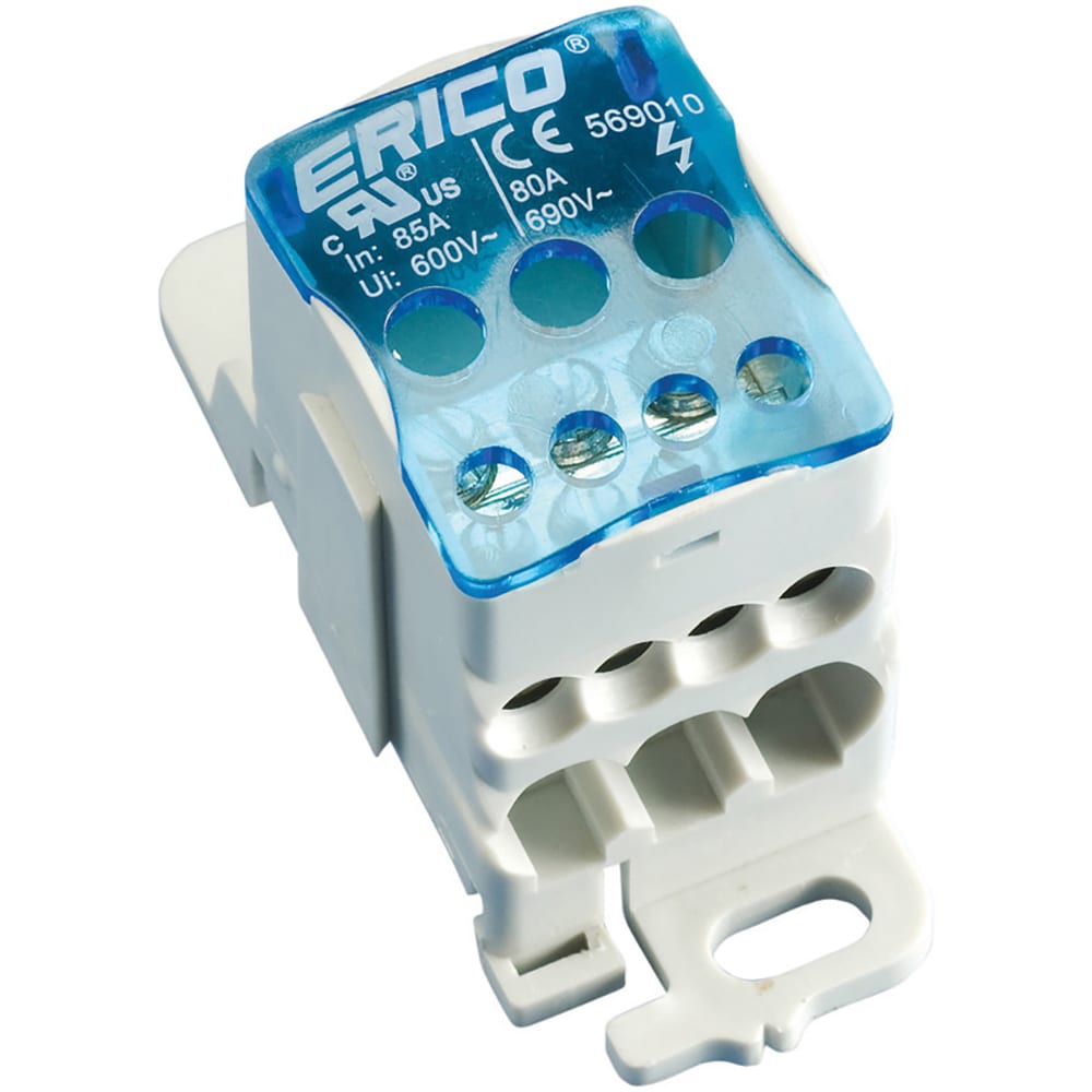 nVent ERIFLEX - 569010 - Distribution Block, 1-Pole, 80A IEC, 85A ...