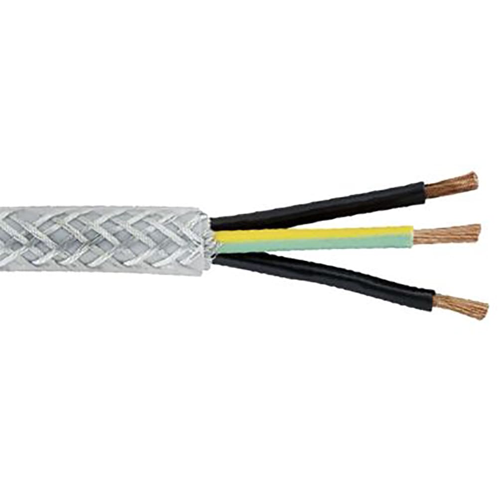 RS PRO - 522642 - SY Control Cable 3 Wires Stranded Clear/Gray PVC ...