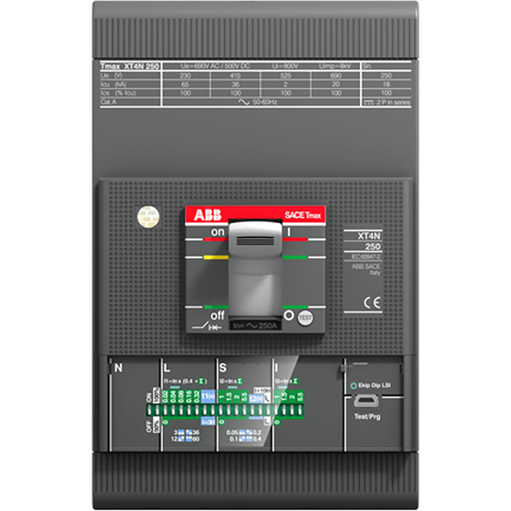 ABB - XT4SU3250FFF000XXX - XT4 250A Frame 3P w/Electronic LSI Trip Unit ...
