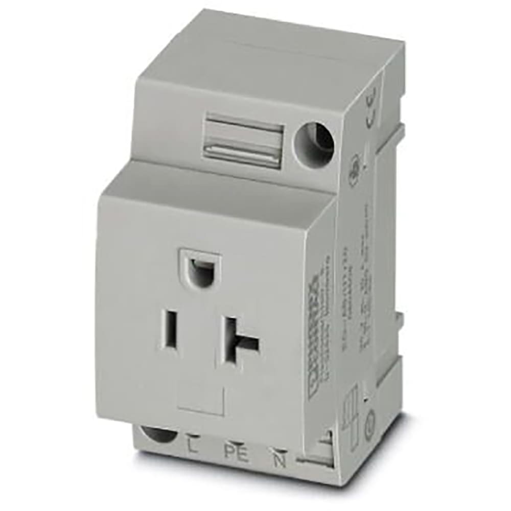 Phoenix Contact - 0804508 - Socket, Type: AB 20A gray for mounting on a ...