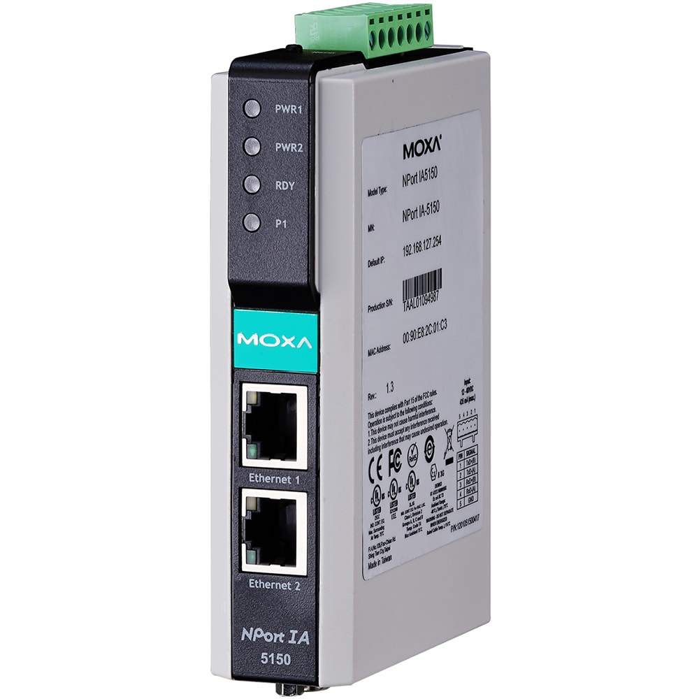 Moxa - NPort IA-5150 - 1-Port Device Server, 2-Port 10/100M Ethernet ... Moxa - NPort IA-5150 - 1-Port Device Server, 2-Port 10/100M Ethernet ...