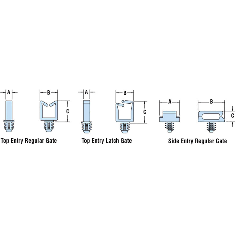 Heyco - 4221 - Blind Head Mount Cable Holder, .11"x.49" Wire Bundle ...