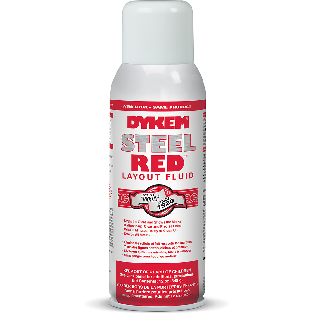 DYKEM - 80096 - Layout Fluid, Red, Aerosol, 16 oz., STEEL RED Series - RS