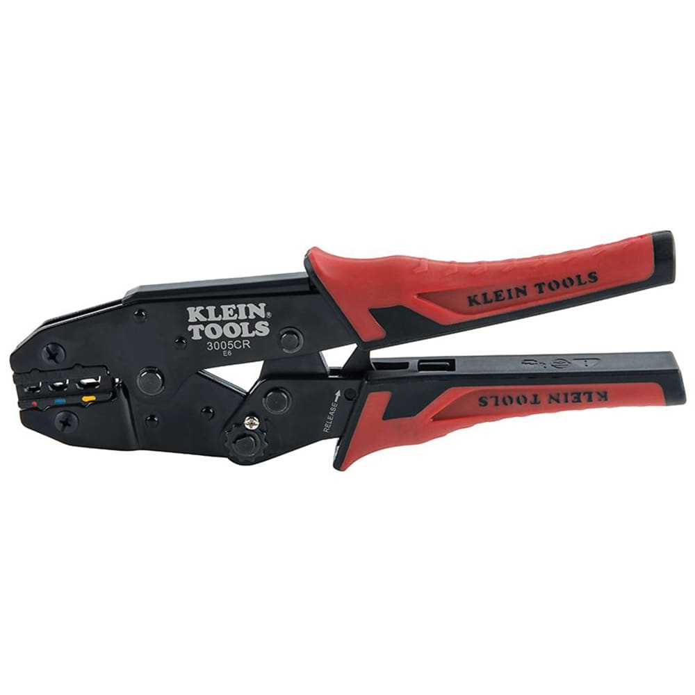 Klein Tools - 3005CR - Ratcheting Crimper, 9 in, 10-22 AWG, Insulated ...