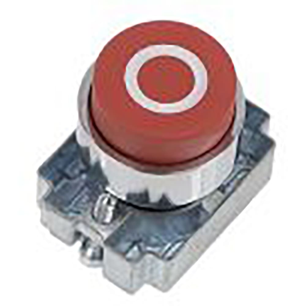 RS PRO - 2052366 - Red Round Raised Push Button Head Momentary 22mm ...