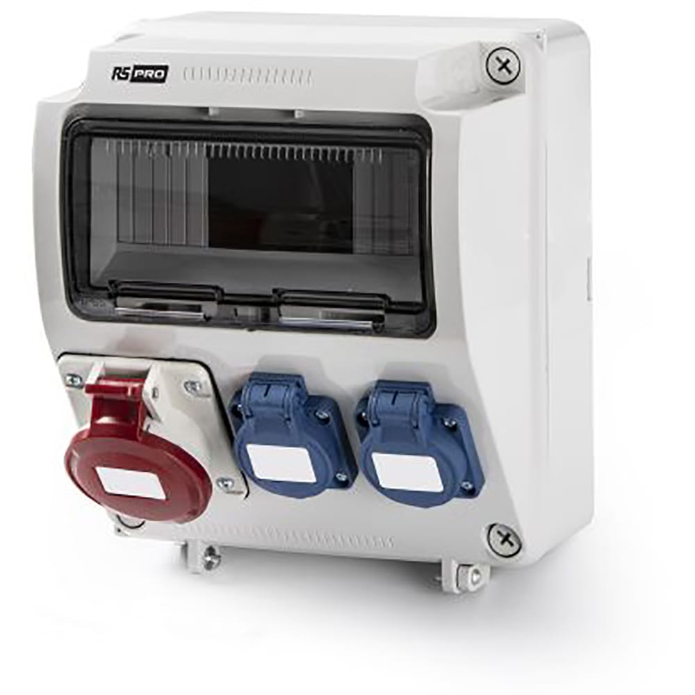 RS PRO - 2144279 - Industrial Power Plug, Combi Unit, 5 Pin 400V & 3 ...