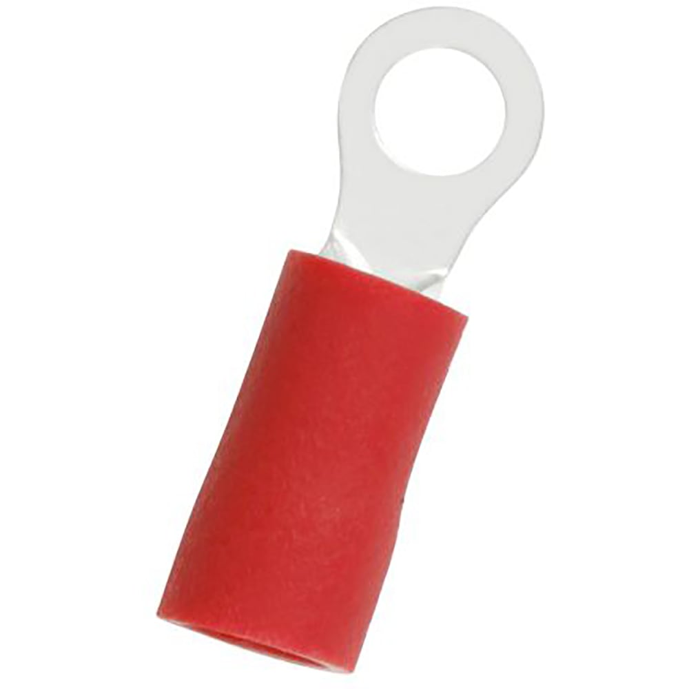 RS PRO - 1788648 - Red Vinyl Insulated Ring Terminal, 3.2mm Stud Size ...