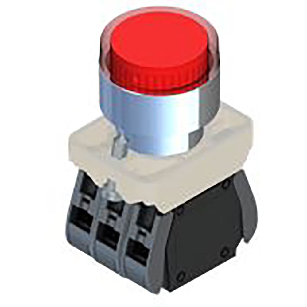 RS PRO - 2398189 - Red LED Dual Push Button Switch, 1NO+1NC, Momentary ...