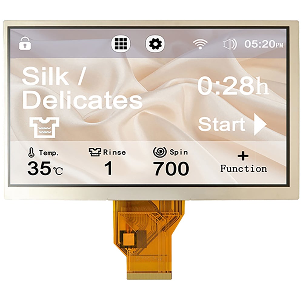 AZ Displays - ATM0700L61k - Display, 1024x600 RES, 1100N,-20 to 70C, 7 in. LCD, LVDS, TFT Module ...