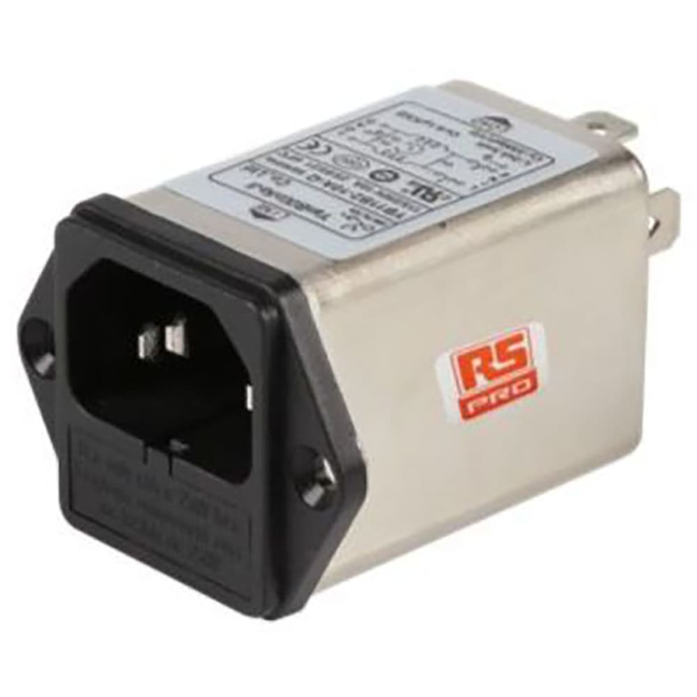 RS PRO - 2378657 - Chassis Screw Mount 1 Phase Power Line Filter 10A ...